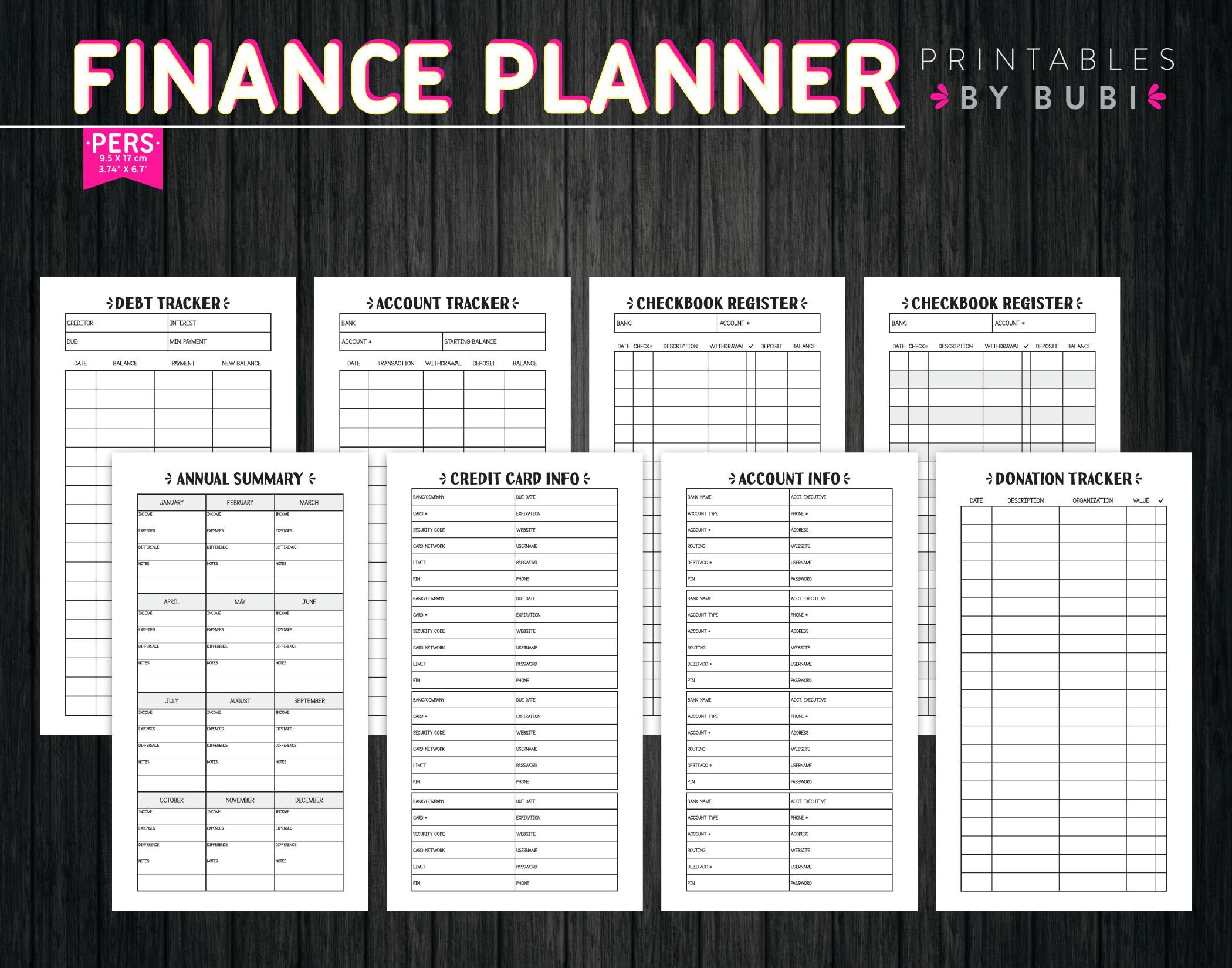 Budget Planner Printable PDF, Finance Planner Printable, Financial ...