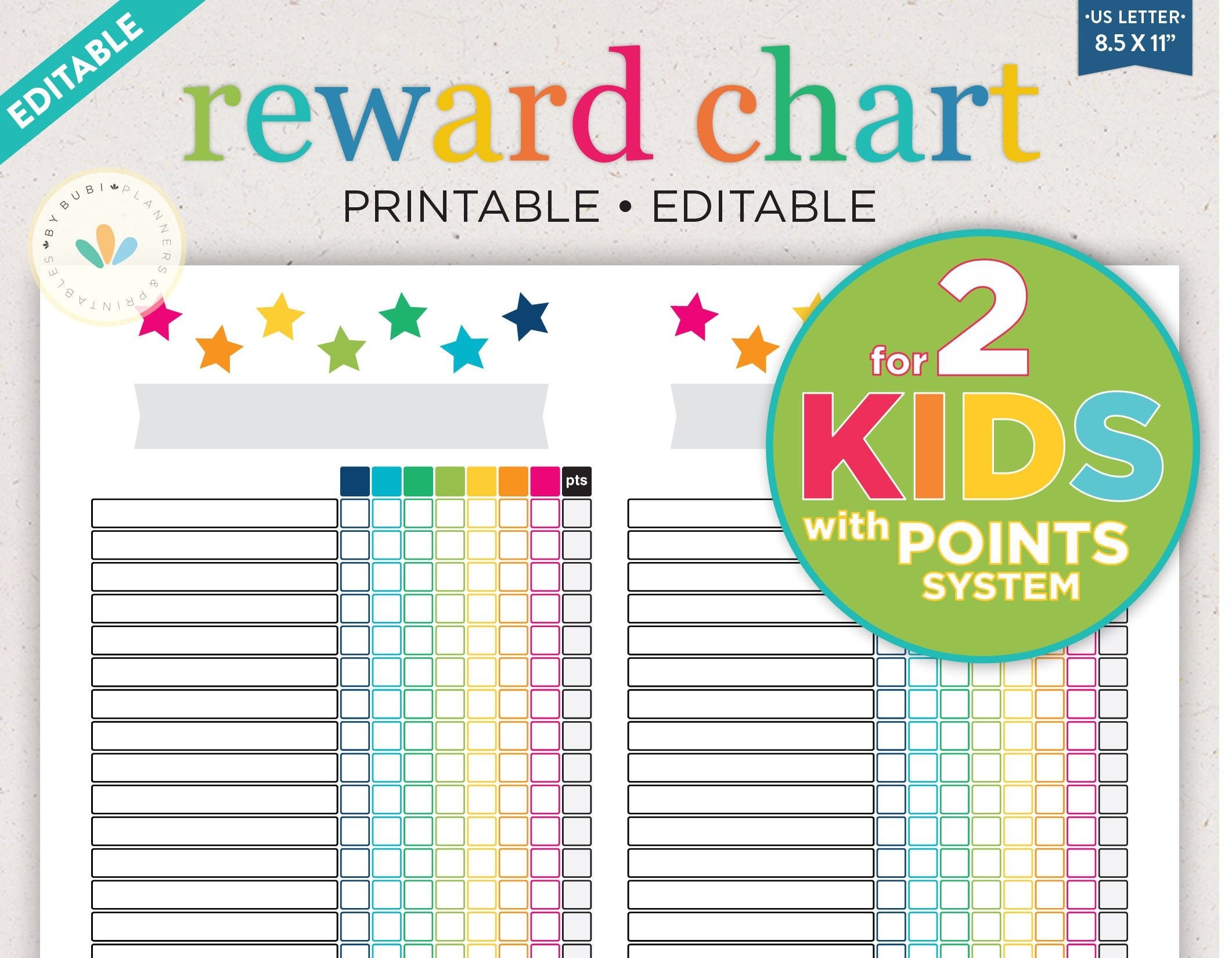 Reward Chart for 2 Kids Kids Chore Chart Chore Chart With - Etsy Canada