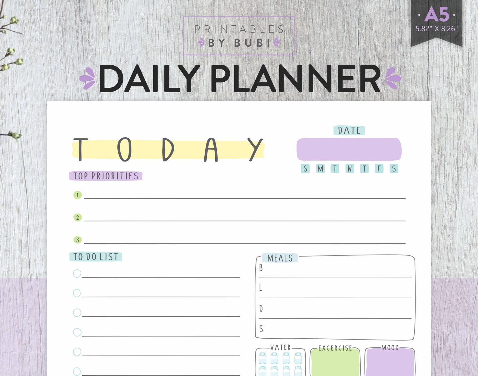 A5 Planner Inserts Daily Planner Printable A5 Filofax A5 - Etsy