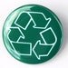 Recycle Symbol Green Button Pinback Badge 1 1/2 inch 1.5 | Etsy