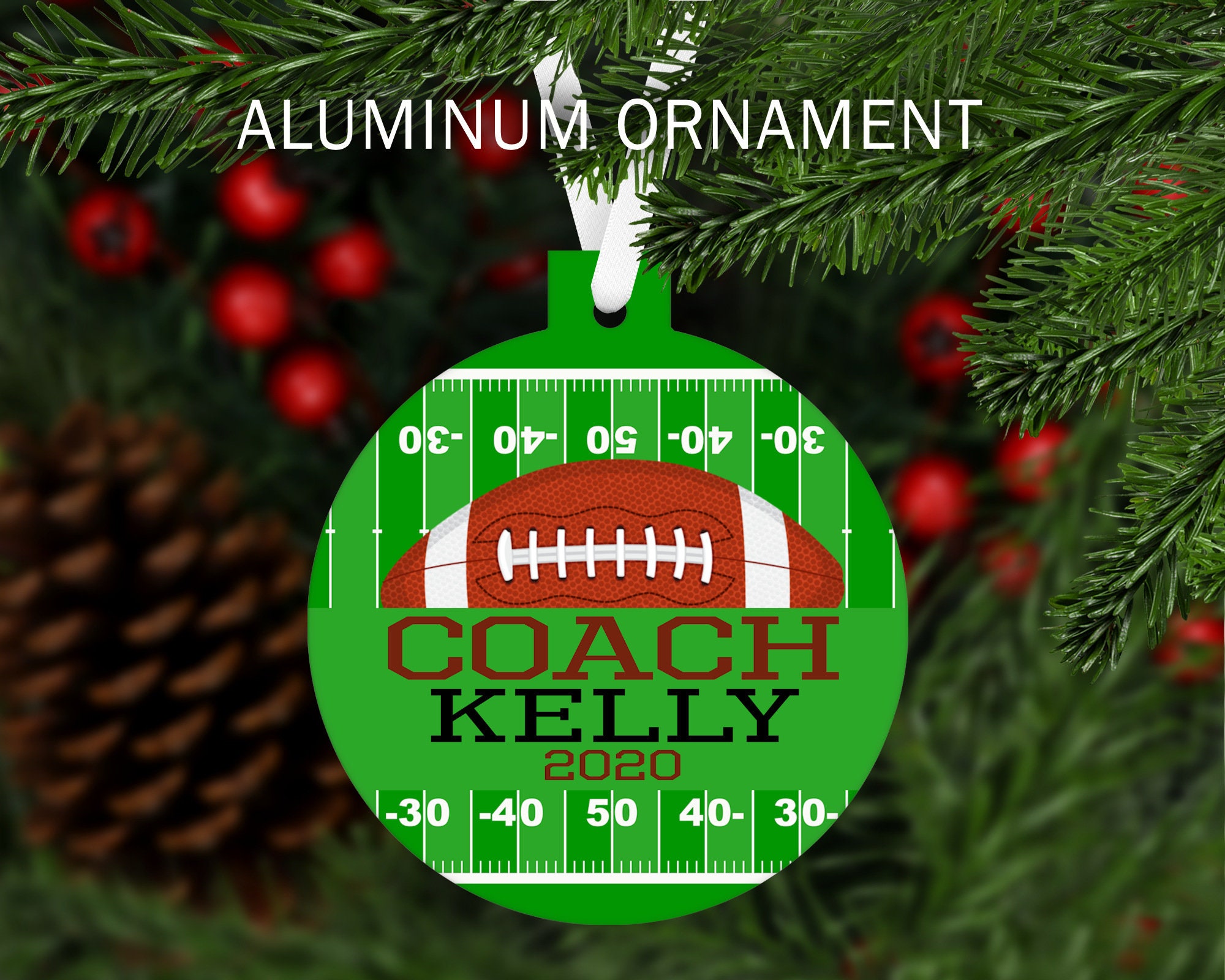 Football COACH Christmas Ornament - Personalized - Coach Gift Keepsake ...