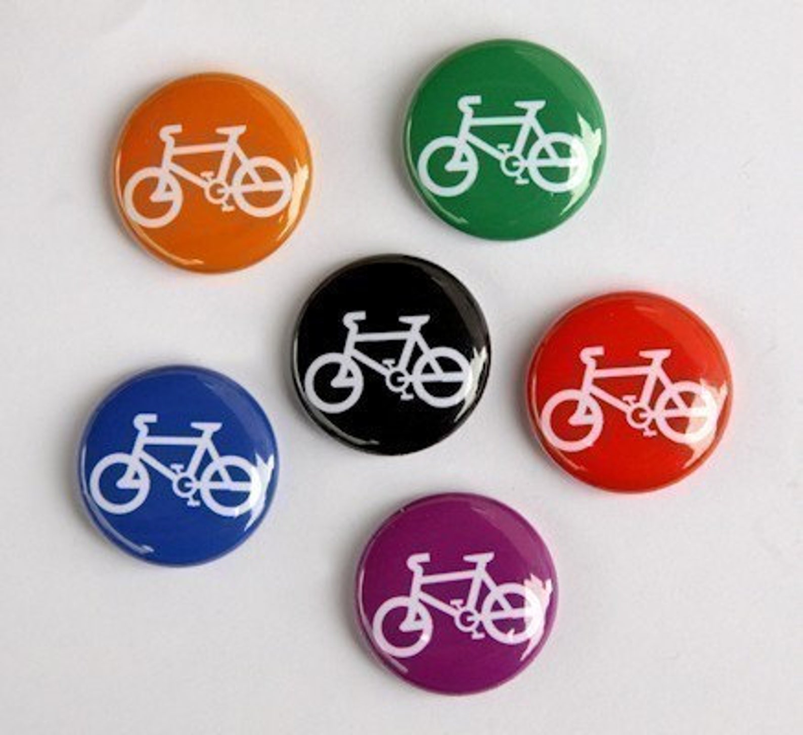 Bicycles Set of 6 Pinback Buttons Badges 1 Inch Flatbacks - Etsy