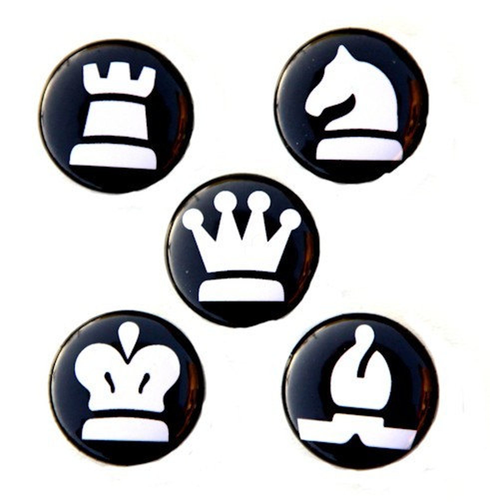 Chess Pieces 1 Set of 5 Pinbacks Badges 1 Inch - Etsy