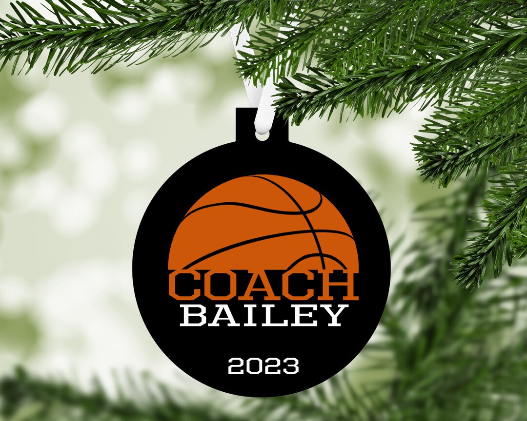 Basketball COACH Christmas Ornament - Gift for Coach - Personalized ...