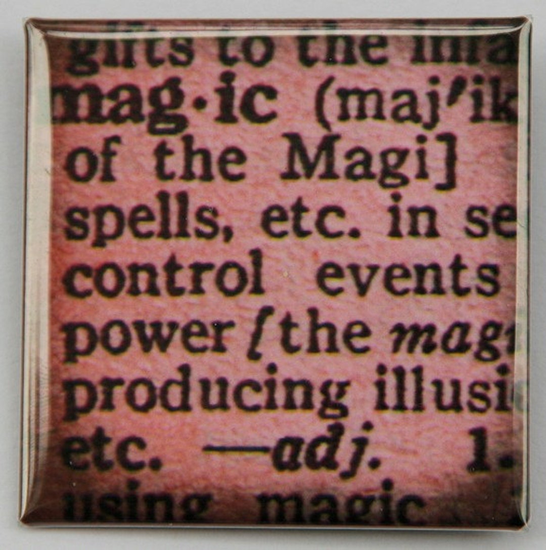 Magic Definition - Button Pinback Badge 2 Inch Square - Etsy
