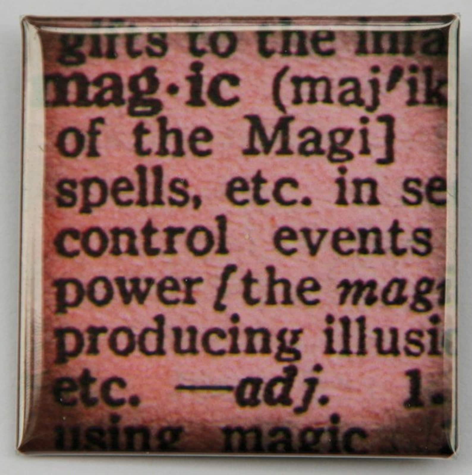 Magic Definition Button Pinback Badge 2 Inch Square - Etsy