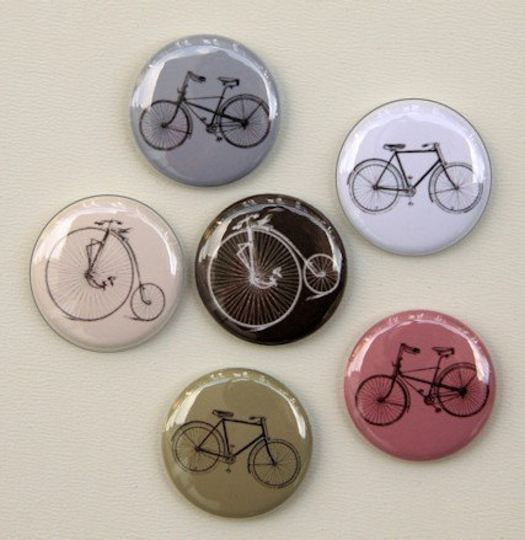 Bicycles Vintage Designs Set of 6 - Pinbacks Buttons Badges 1 Inch - Etsy