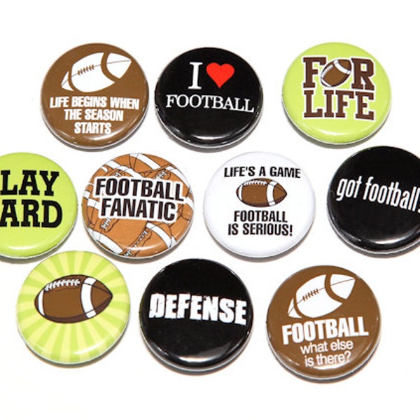 Football Buttons - Etsy