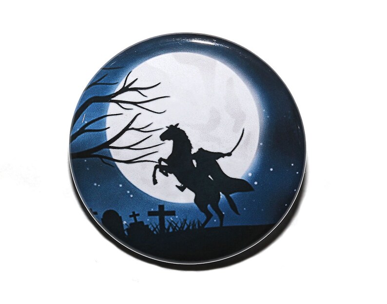 Headless Horseman Pinback Button Badge 1 1/2 Inch 1.5 - Etsy