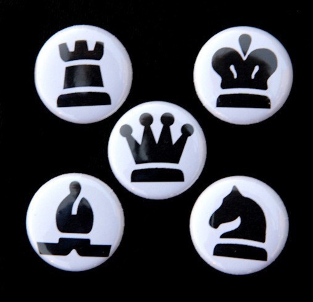 Chess Pieces 2 Set of 5 Pinbacks Badges 1 Inch - Etsy