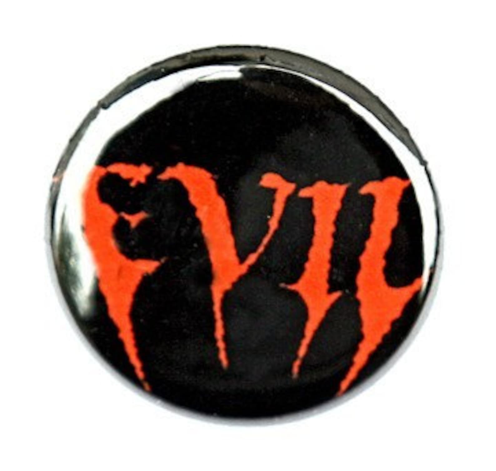 Evil Button Pinback Badge 1 Inch - Etsy