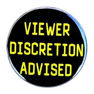 Viewer Discretion Advised Button Pinback Badge 1 1/2 Inch - Etsy UK