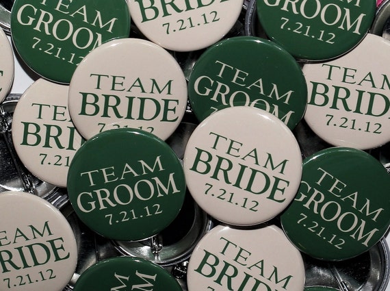 Team Bride Team Groom With Date Sand & Hunter Green 50 | Etsy