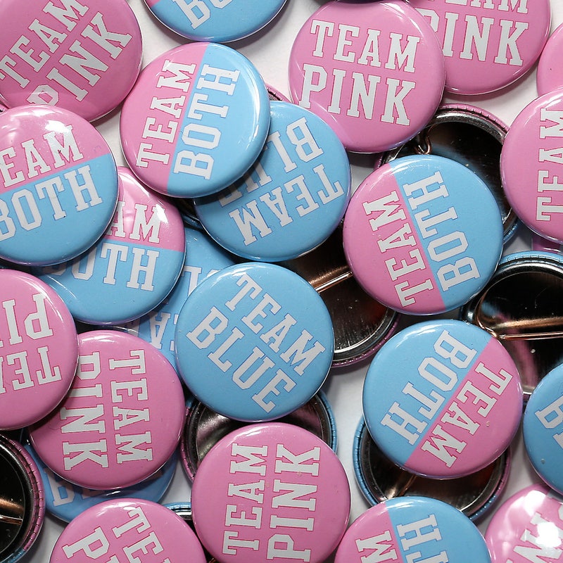 Gender Reveal Badge - Etsy