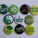 Recycle Set of 10 - Buttons Pinbacks Badges 1 Inch - Flatbacks or ...