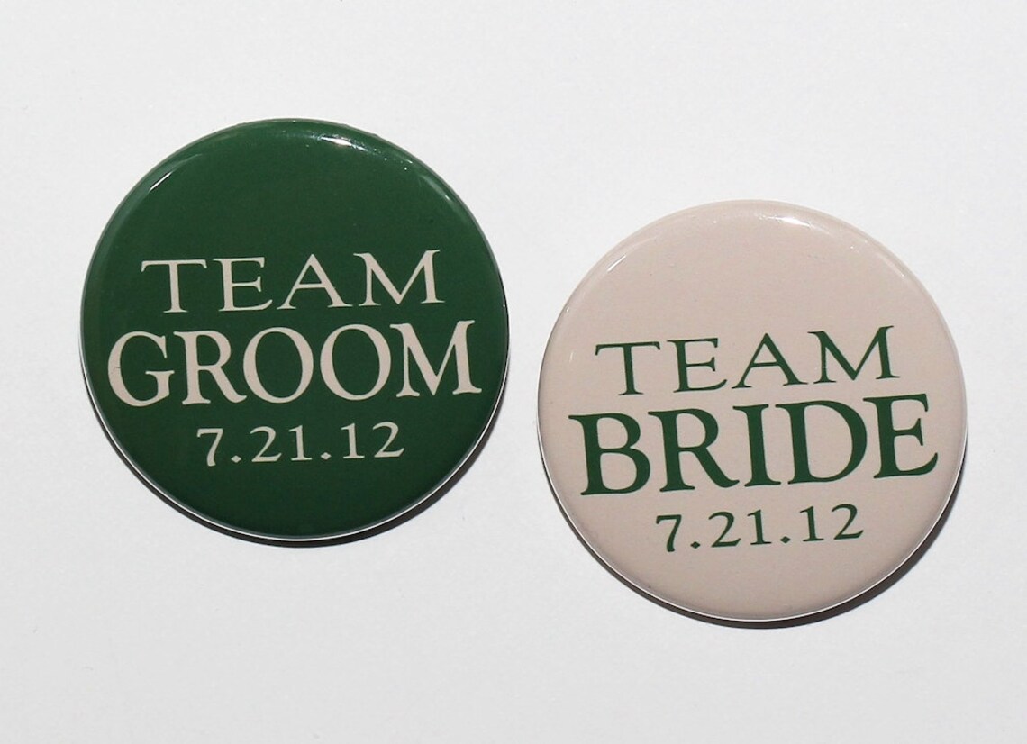 Team Bride Team Groom With Date Sand & Hunter Green 50 | Etsy