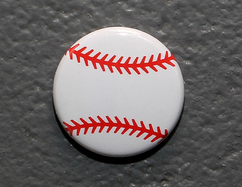Baseball Pinback Button Badge 1 Inch Sports Symbol Magnet - Etsy