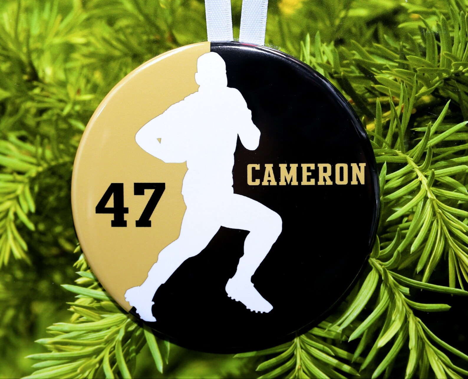 Rugby Silhouette Christmas Ornament Team Colors Customized - Etsy