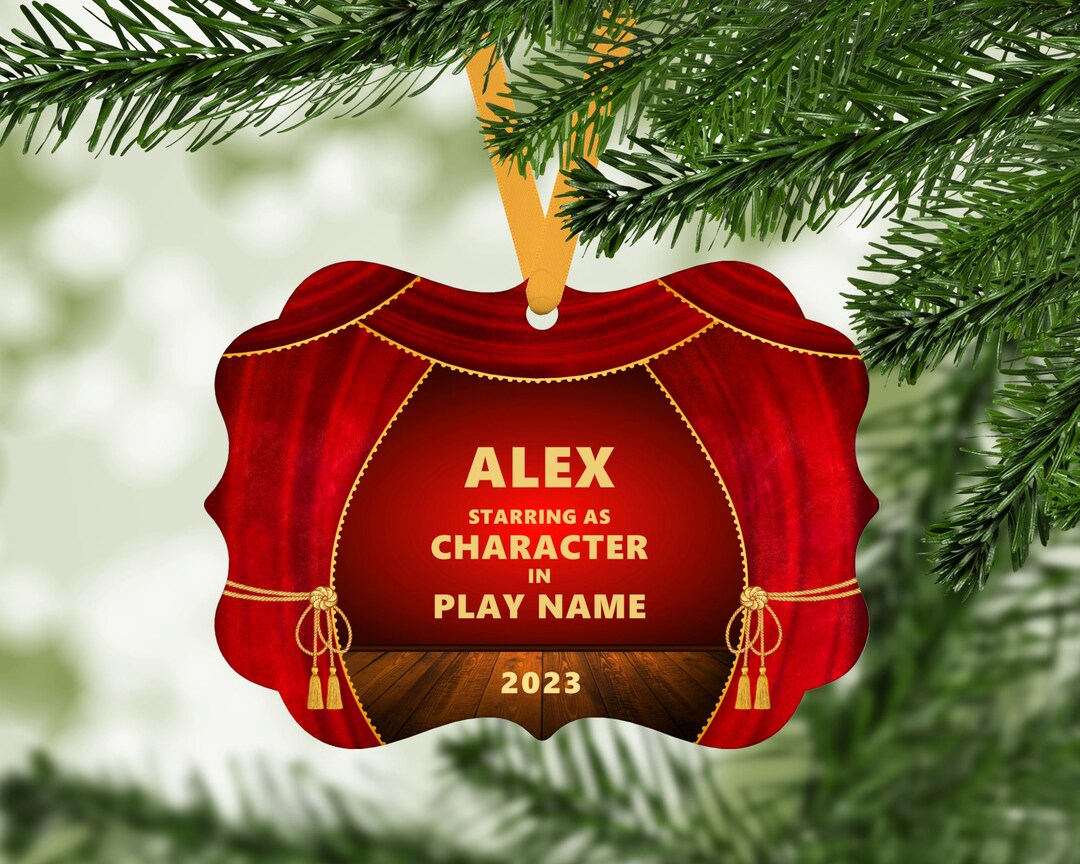 Theater Performance Christmas Ornament - Customized Keepsake Gift ...