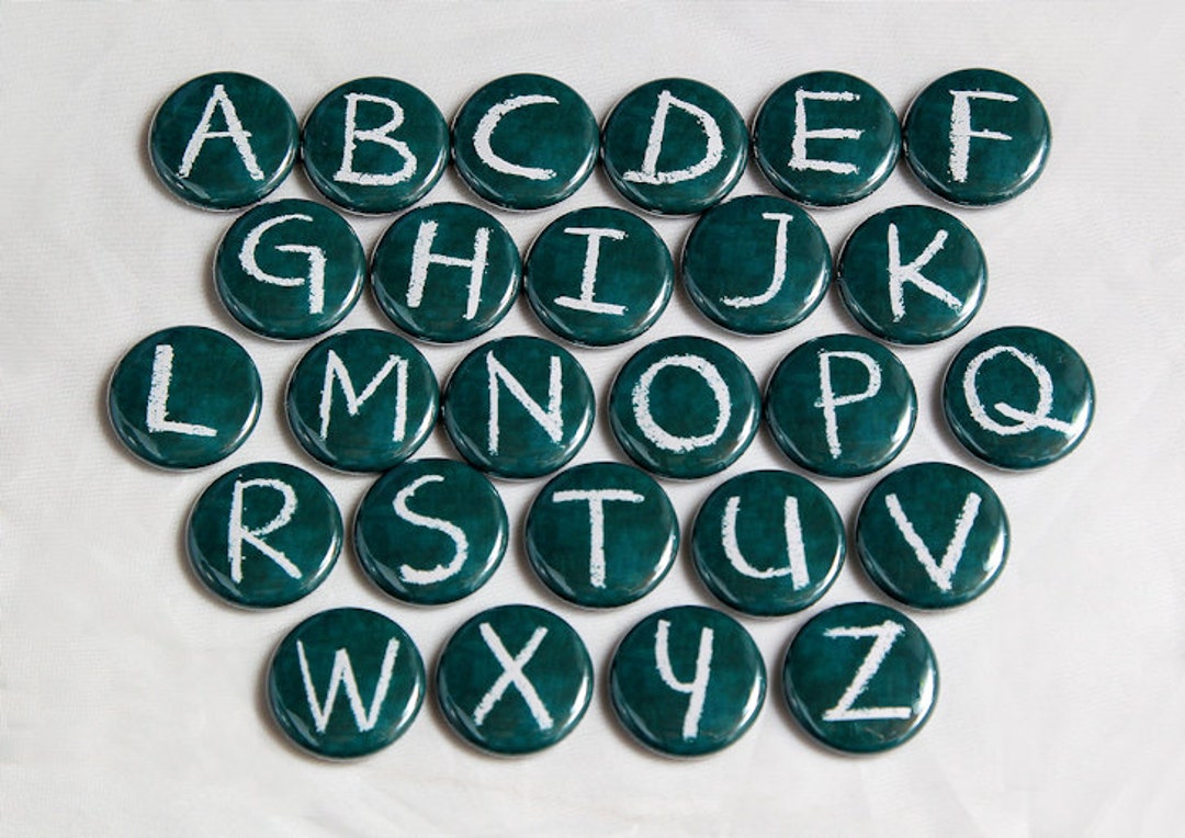 Chalkboard Alphabet Letters - Set of 26 Magnets 1 Inch - Etsy