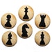 Chess Pieces Gold - Set of 6 Pinback Buttons Badges 1 Inch - Etsy