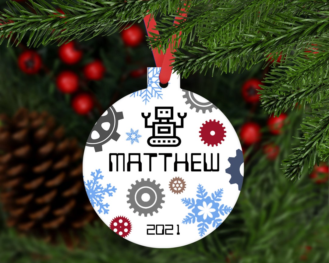 Robotics Christmas Ornament - Personalized Customized - STEM Robots ...