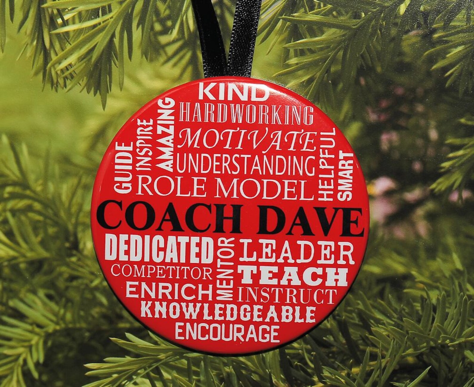 COACH Christmas Ornament personalized C43 soccer baseball | Etsy