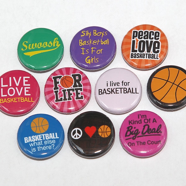 Basketball Buttons - Etsy