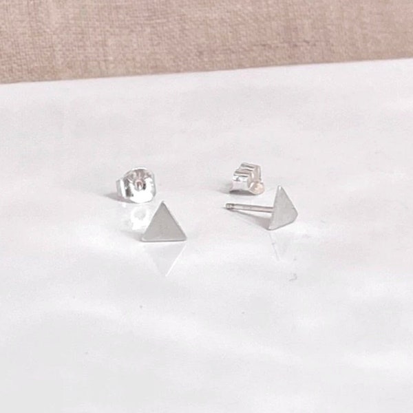 Gold Triangle Earrings - Etsy