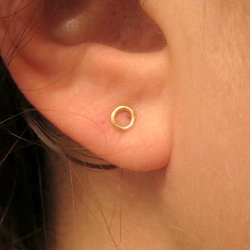 Open Circle Studs - Etsy