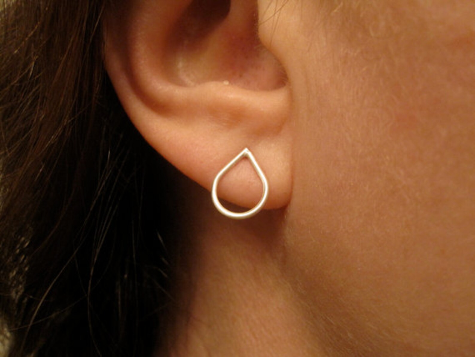 Tear Drop Stud Earrings Sterling Silver Rain Drop Earring - Etsy