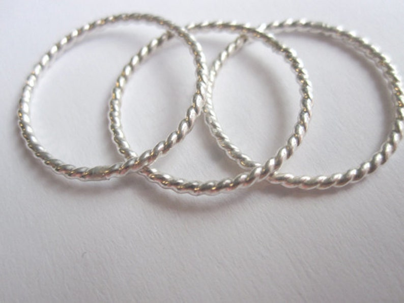 Thin Twist Rings Nautical Rope Stacking Rings 0057 - Etsy