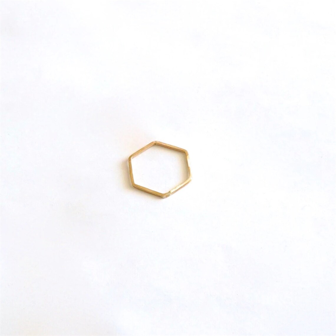 1mm Square Hexagon Ring Square and Thin Sphere Midi Stacking Ring ...