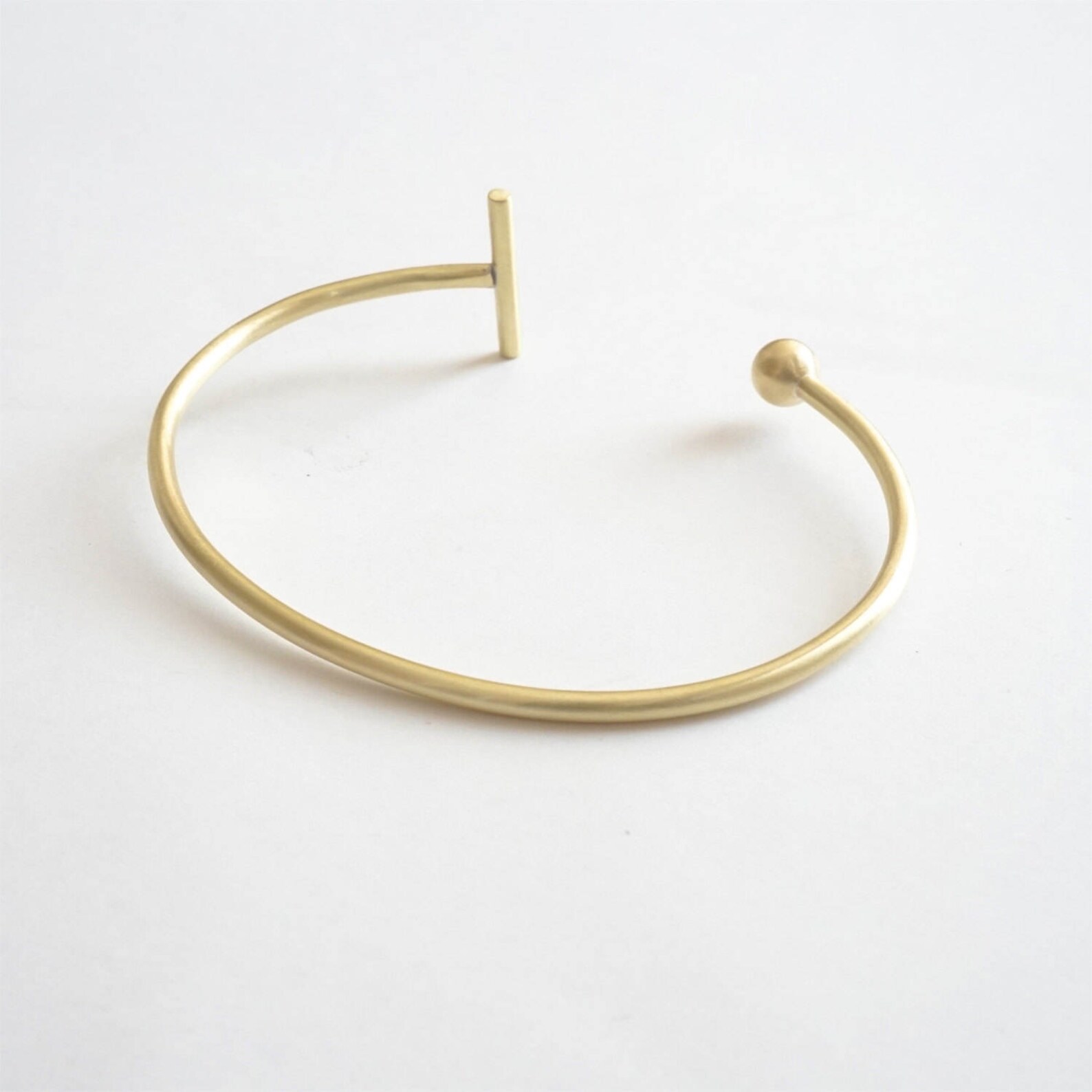 2.5mm Bar and Ball Cuff Bracelet Line Bar Ball Sphere Cuff | Etsy