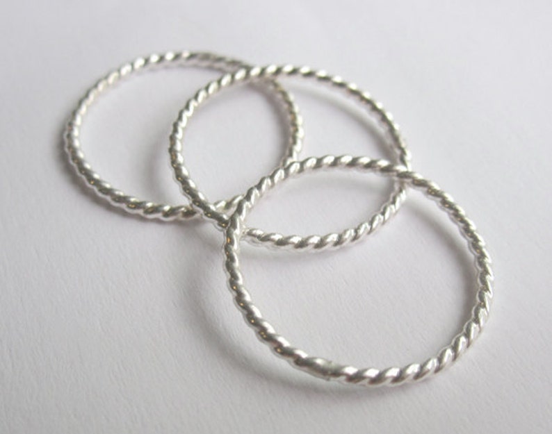 Thin Twist Rings Nautical Rope Stacking Rings 0057 - Etsy