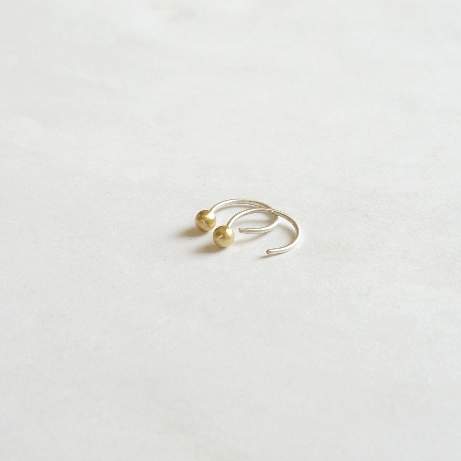 Ball Hugging Hoop Earring Sterling Silver Hug Earrings Tiny | Etsy