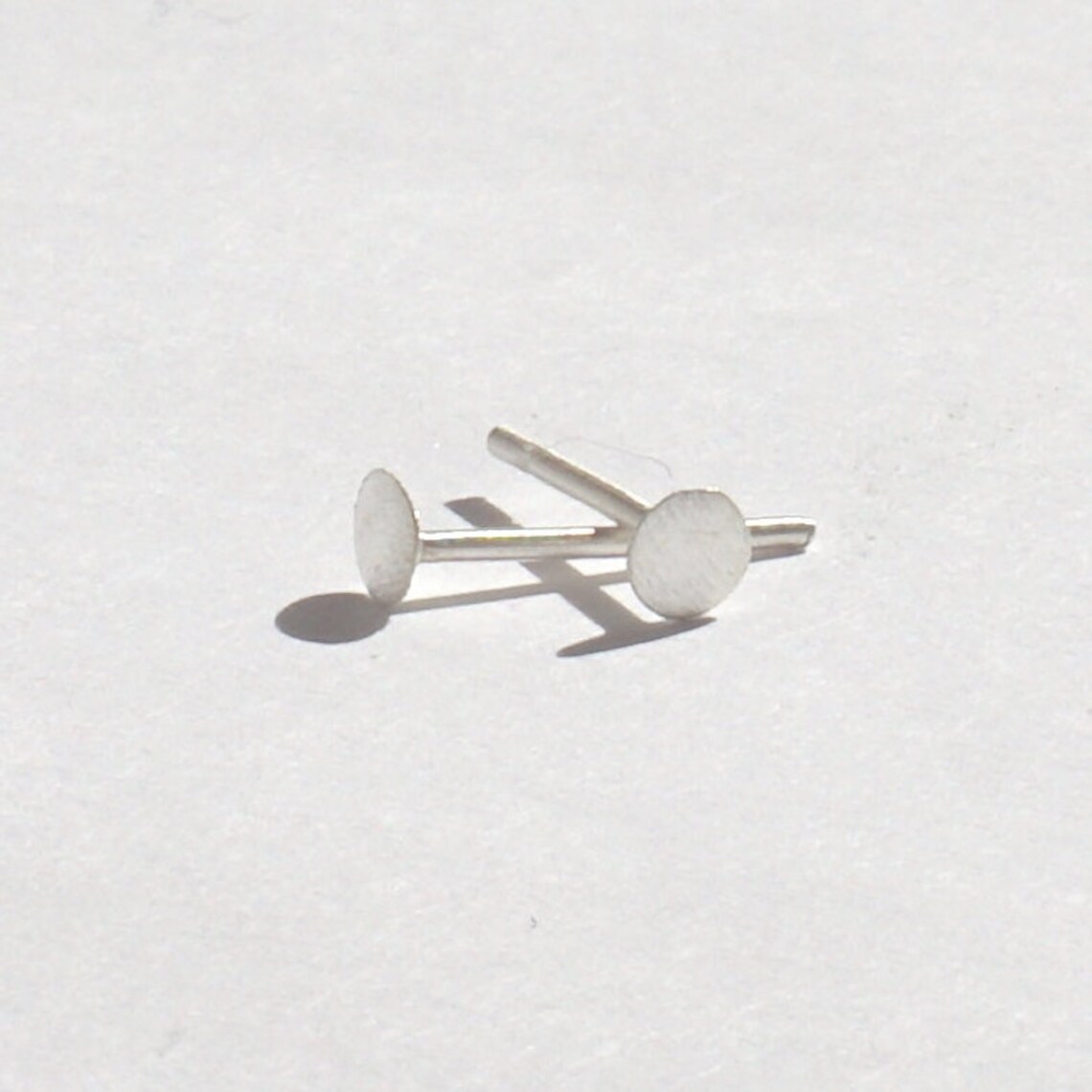 3mm Circle Stud Earrings Geometric Jewelry Sterling Silver - Etsy