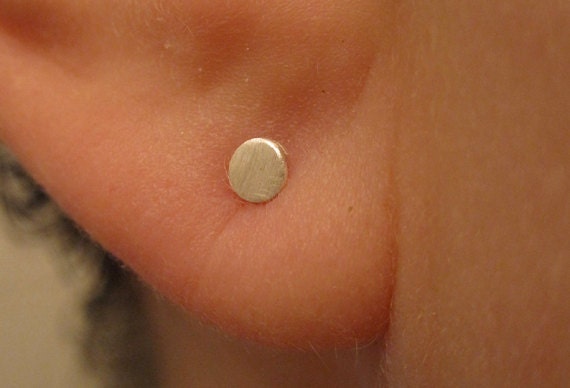 3mm Circle Stud Earrings Geometric Jewelry Sterling Silver - Etsy