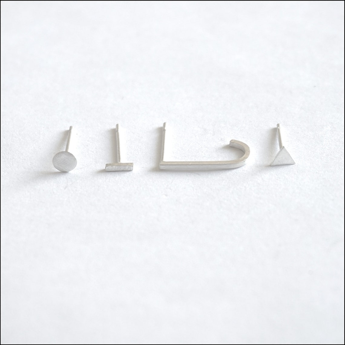 Mismatch Stud Earring Set Minimal Mismatch Set Pairs or - Etsy