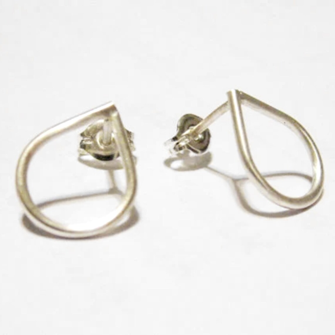 Tear Drop Stud Earrings, Sterling Silver Rain Drop Earring Studs ...