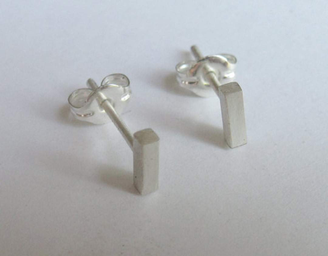 Tiny Silver Stud Earrings Teeny Tiny Skinny Sterling Silver - Etsy