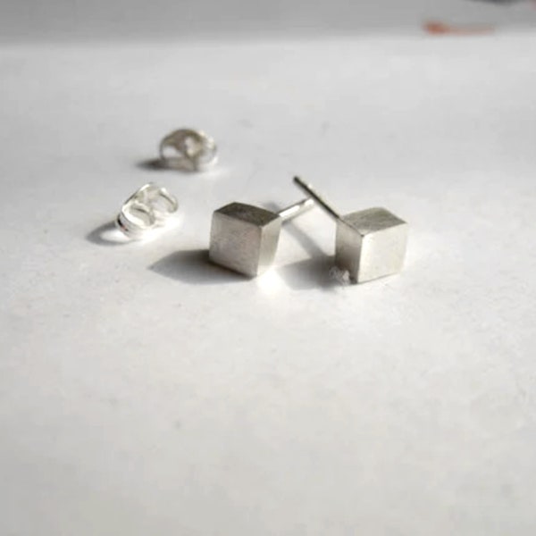 Cube Stud Earrings - Etsy