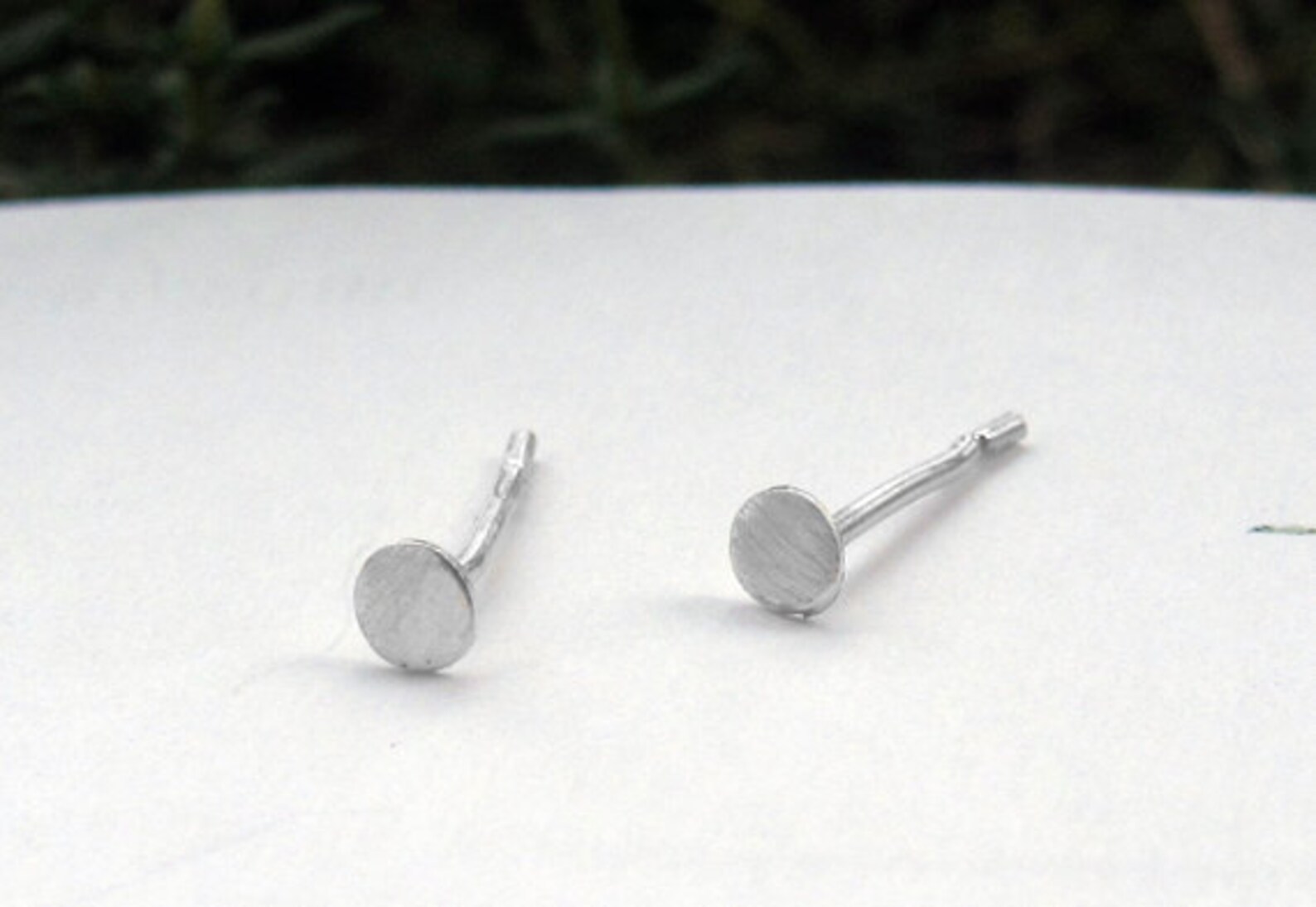 3mm Circle Stud Earrings Geometric Jewelry Sterling Silver - Etsy