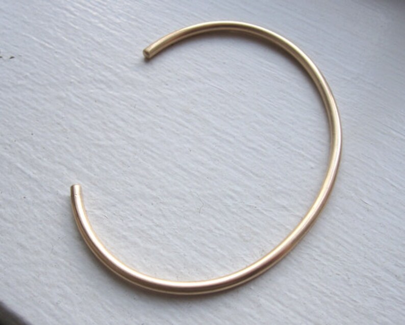 2mm Round Cuff Bracelet With Rounded Ends Line Brass | Etsy