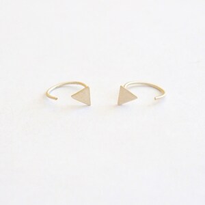 Triangle Hugging Hoops Hug Earrings Ear Hugger Hoops Minimalist Fashion ...