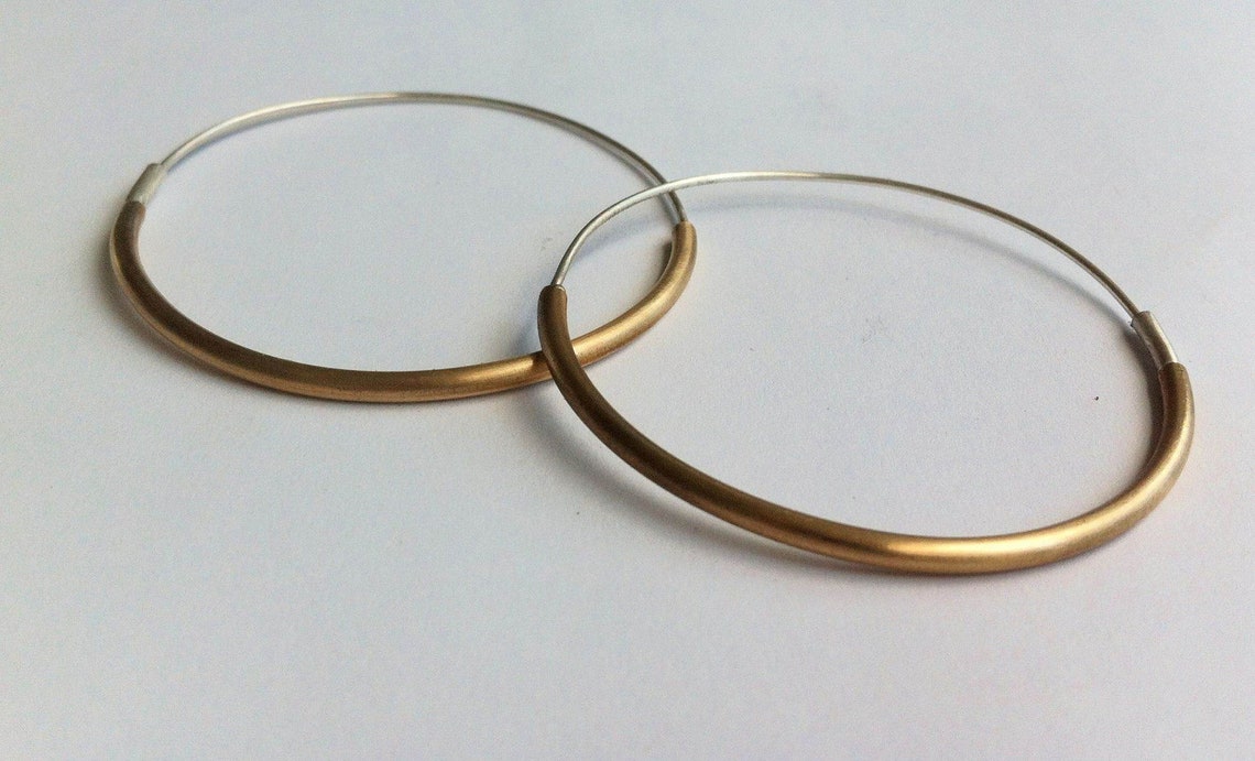 Simple Lightweight Round Hoop Earrings With Sterling Silver Ear Wire ...