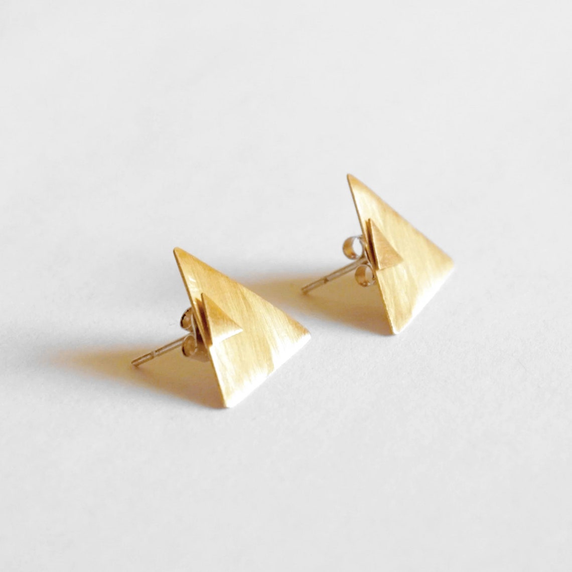 Triangle Shaped Ear Jacket Earrings Geometric Triangle Gift for Women ...