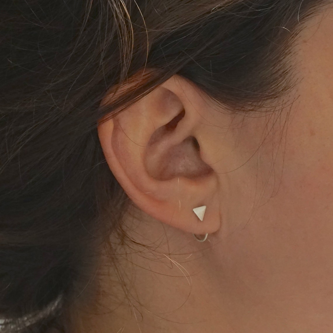 Triangle Hugging Hoops Hug Earrings Ear Hugger Hoops - Etsy