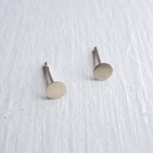 Flat 3mm Gold Colored Brass Round Studs, 3mm Brass Earrings, Brass ...