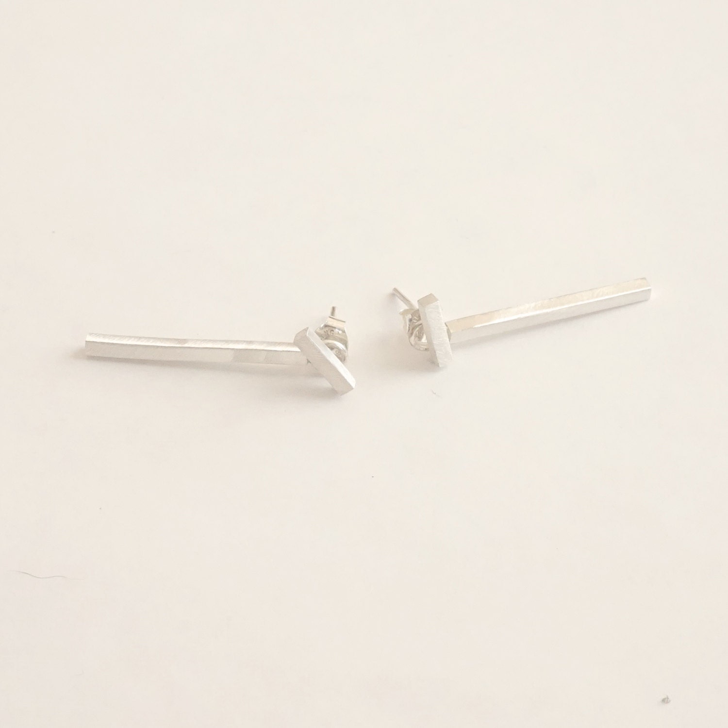 Silver Ear Jacket Single or Pair Gift T Ear Jacket Square - Etsy